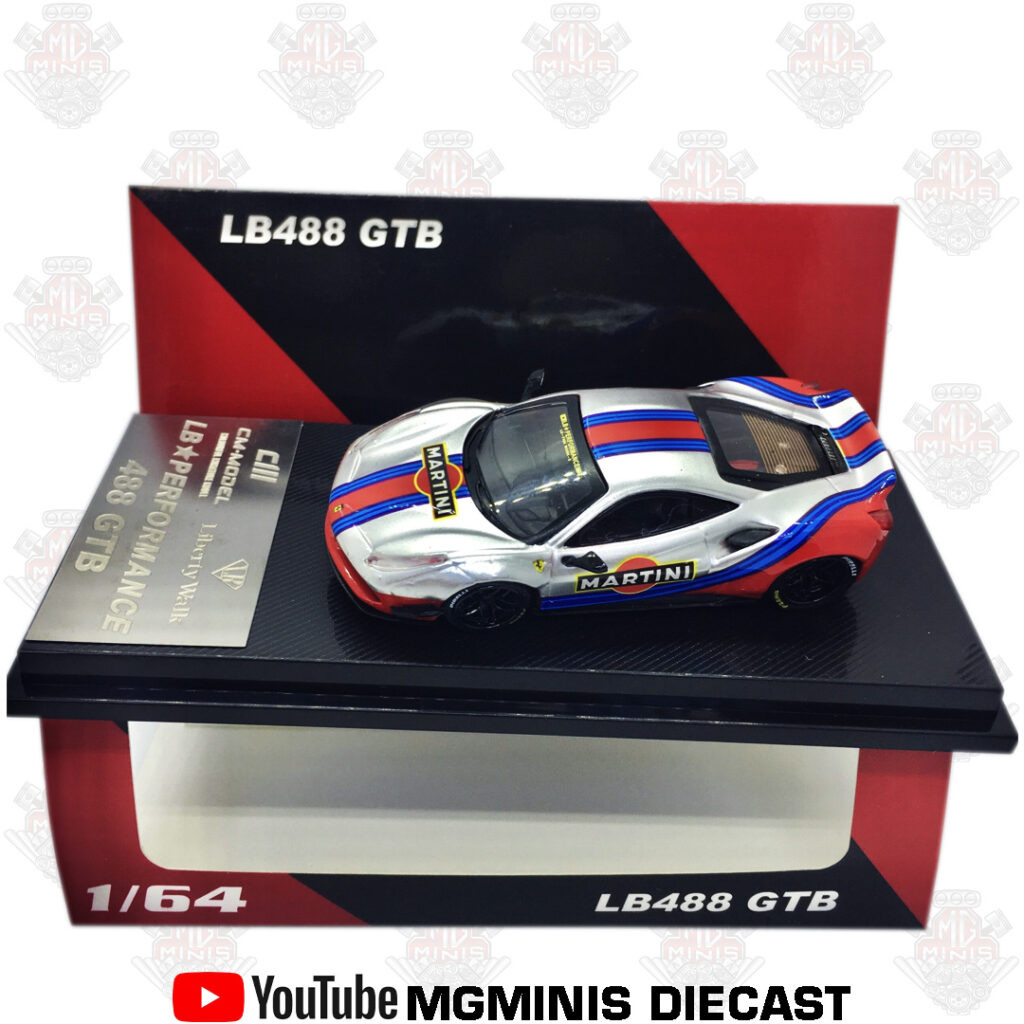 Ferrari 488 GTB Martini Liberty Walk LB – CM Model – MgMinis Diecast