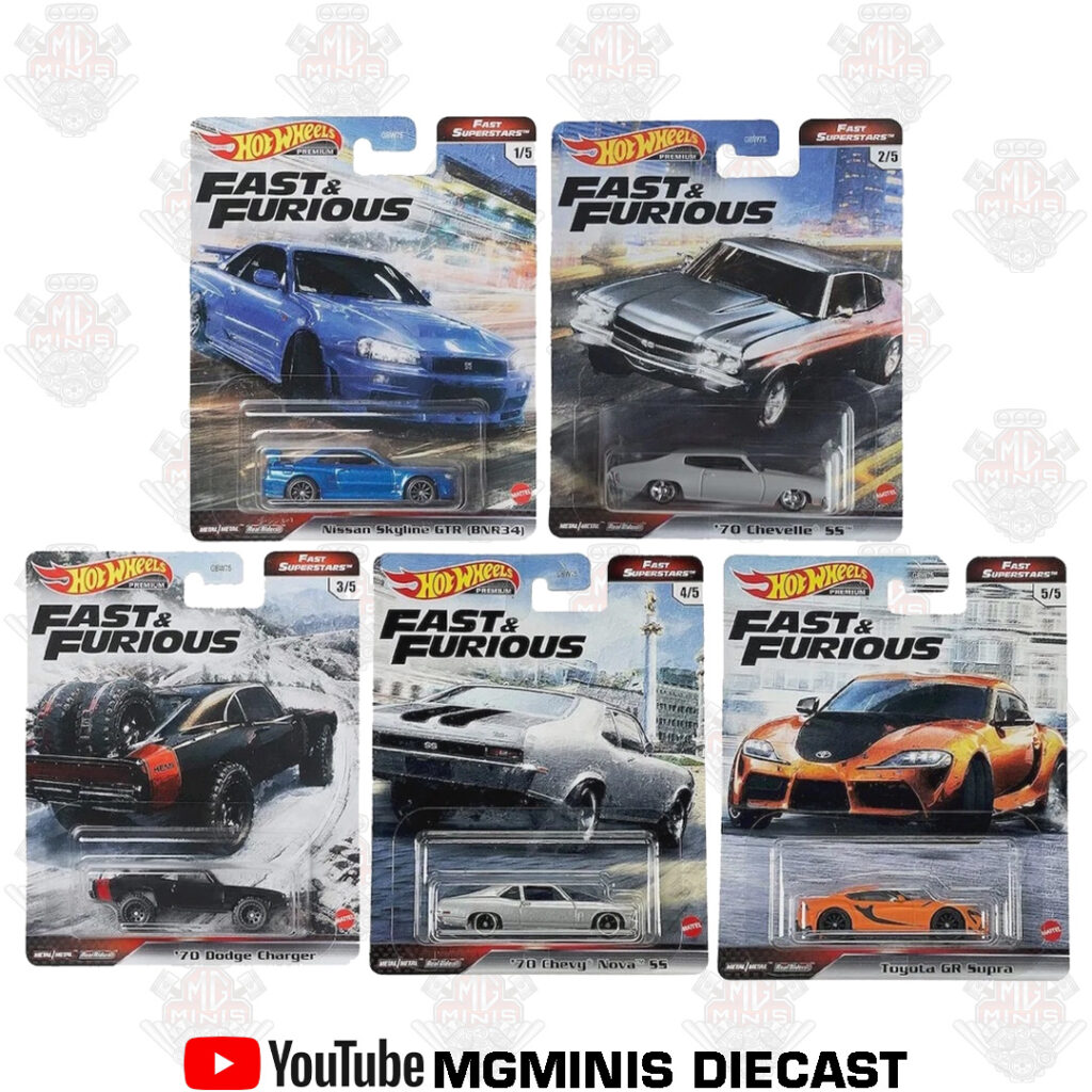 Hot Wheels Premium Set Fast and Furious Fast Super Stars – MgMinis Diecast