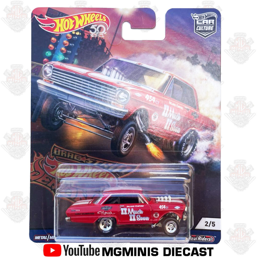 Hot Wheels Premium Drag Strip Demons 63 Chevy Nova Car Culture ...