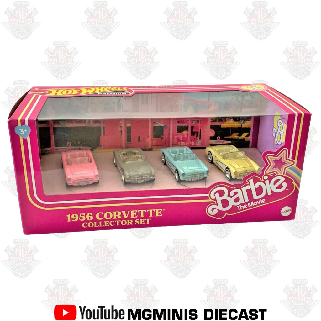 Hot Wheels 4 Pack Barbie The Movie Corvettes – MgMinis Diecast