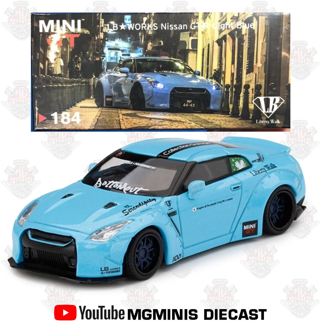 Mini Gt LB Works Nissan GTR Light Blue #184 – MgMinis Diecast