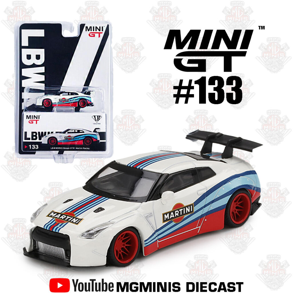 Mini GT Nissan GTR-R35 Martini #133 Embalagem LBWK – MgMinis Diecast