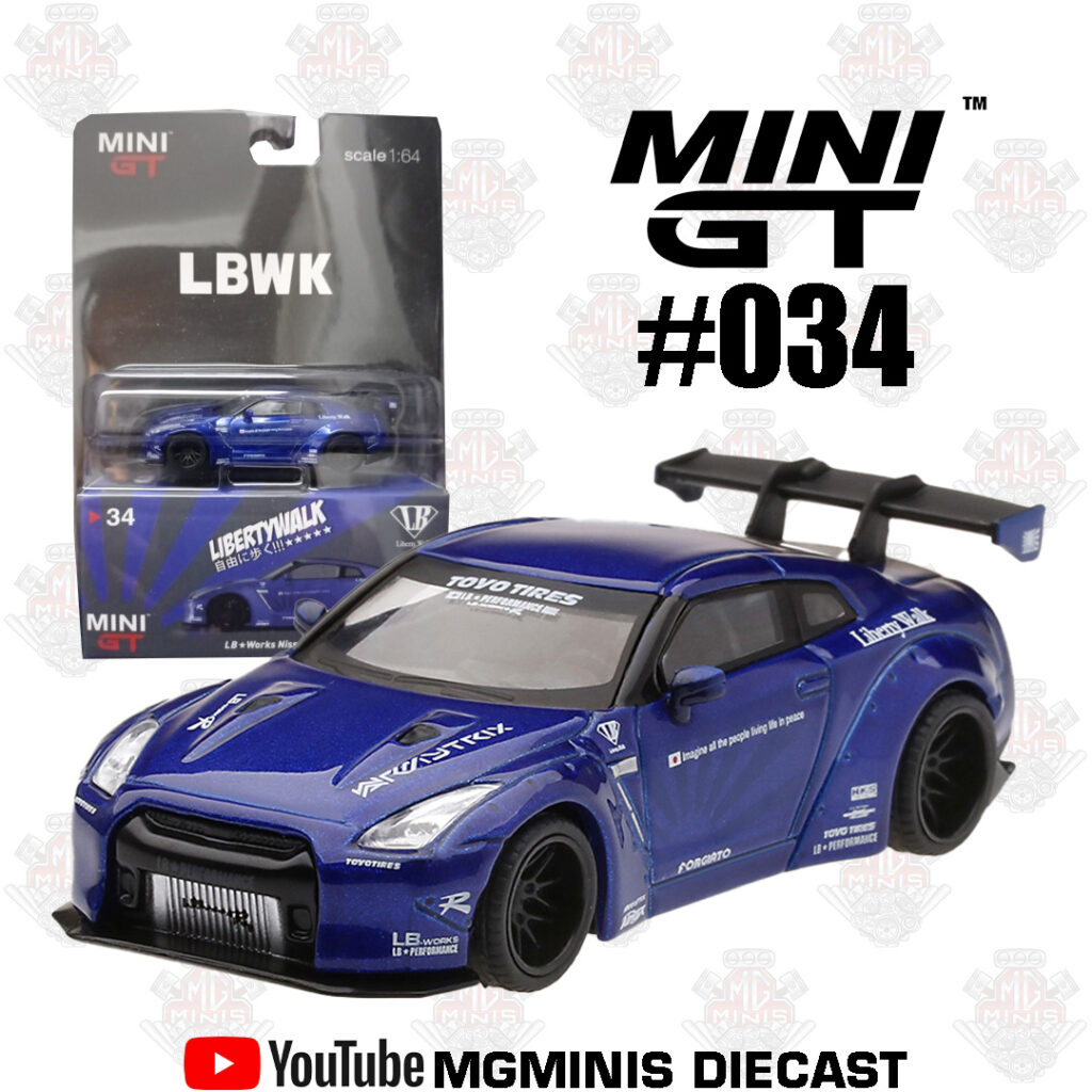 Mini GT LB Works Nissan GT-R R35 Candy Blue #034 Embalagem LBWK – MgMinis Diecast