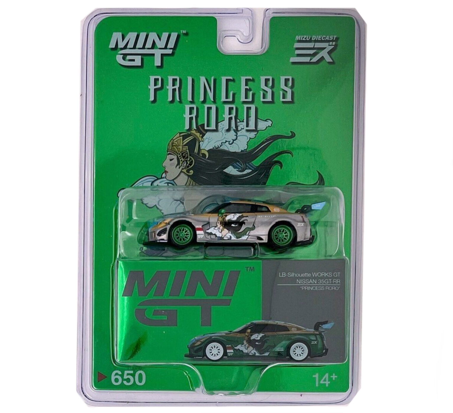 MINI GT NISSAN 35GT-RR PRINCESS RORO MIZU #650 CHASE – MgMinis Diecast