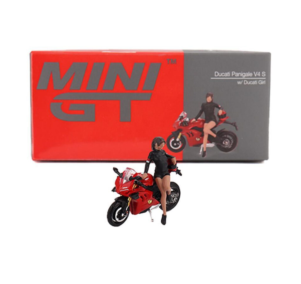 Mini GT Ducati Panigale V4 S Motorcycle Com Mini Figure Ducati Girl ...